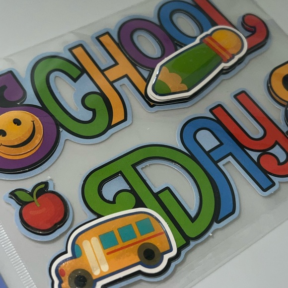 Design | School Days 3d Dimensions Recollections Stickers | Poshmark